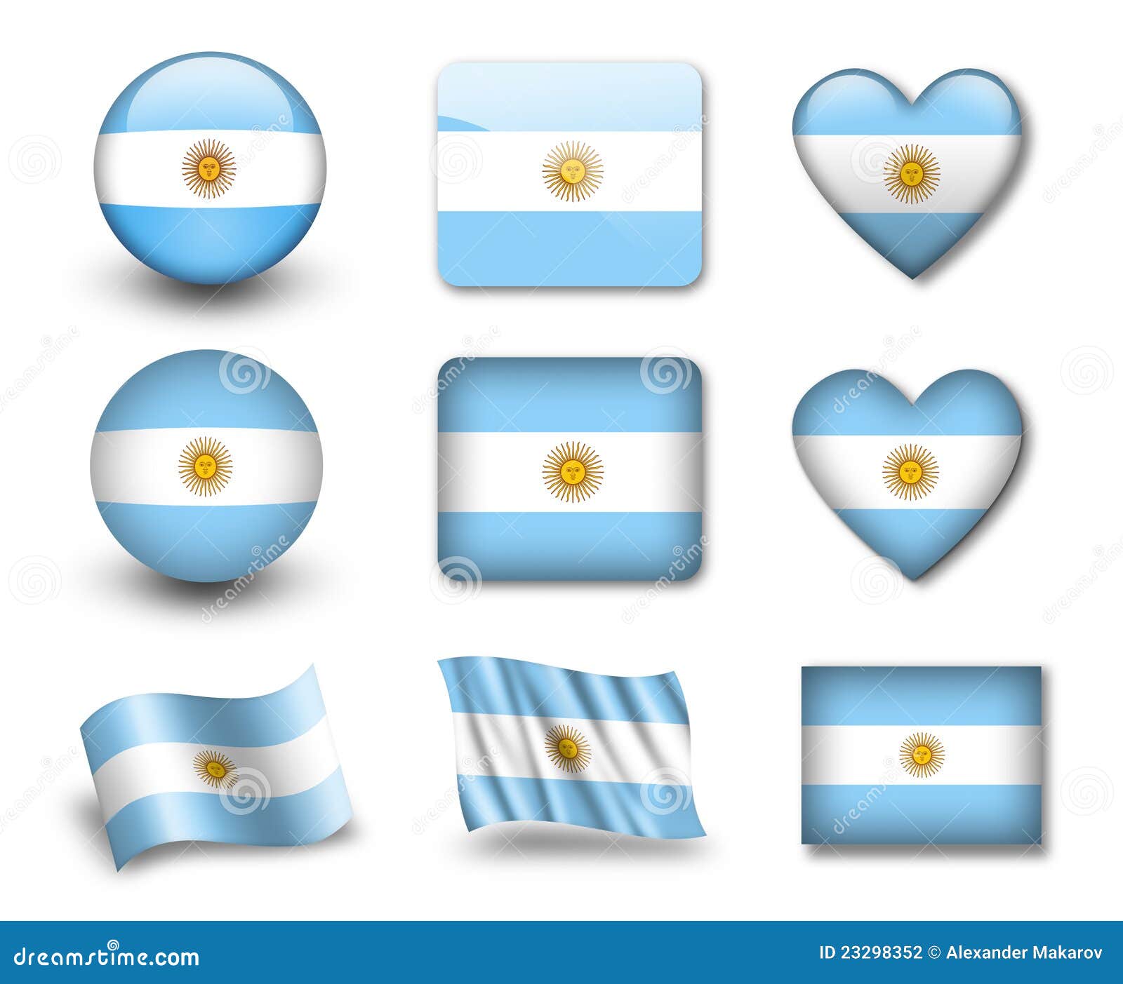 Argentine Flag Seamless Pattern. Argentinian Background. Vector Circle ...