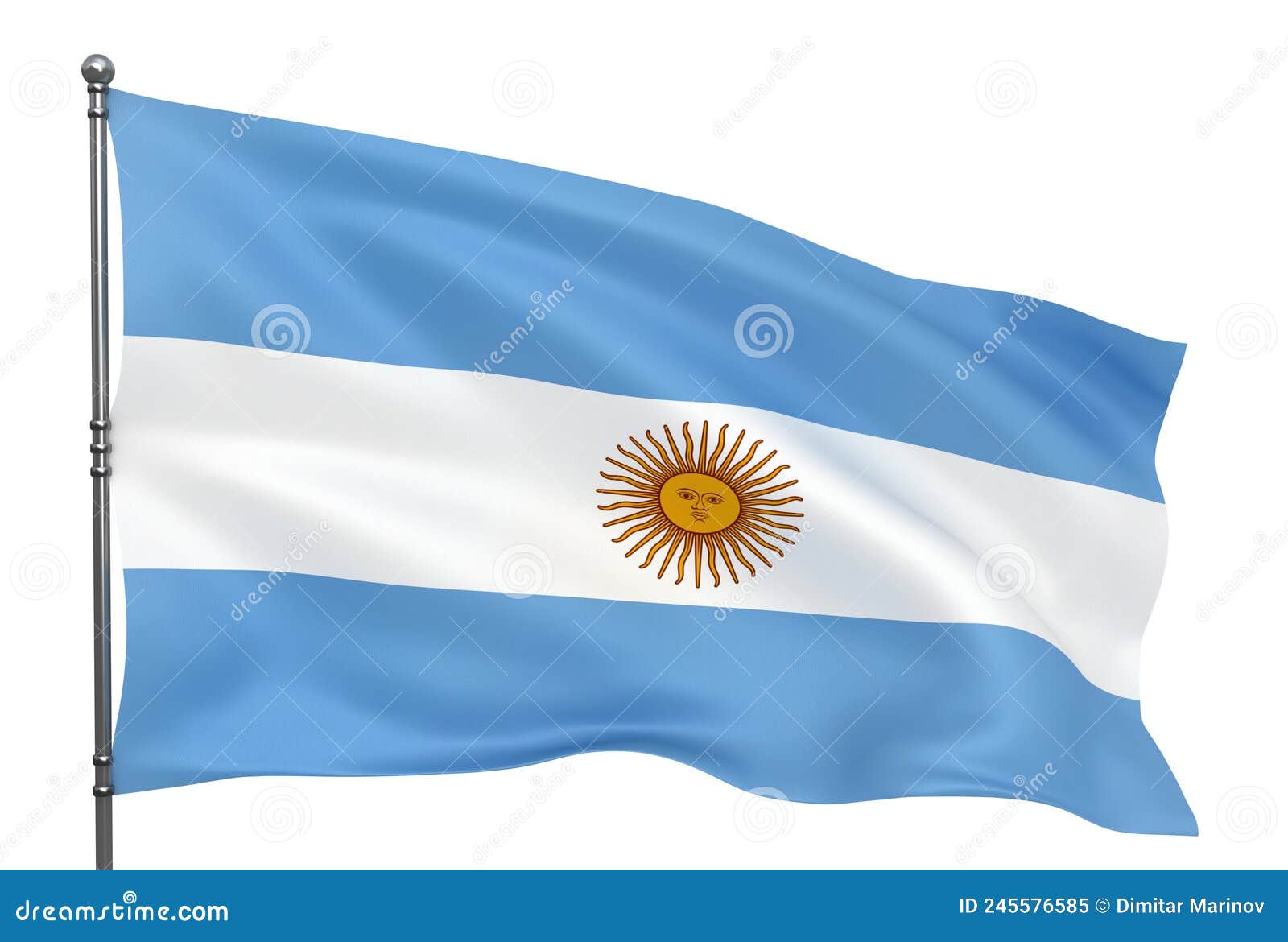 Argentine Flag Seamless Pattern. Argentinian Background. Vector Circle ...