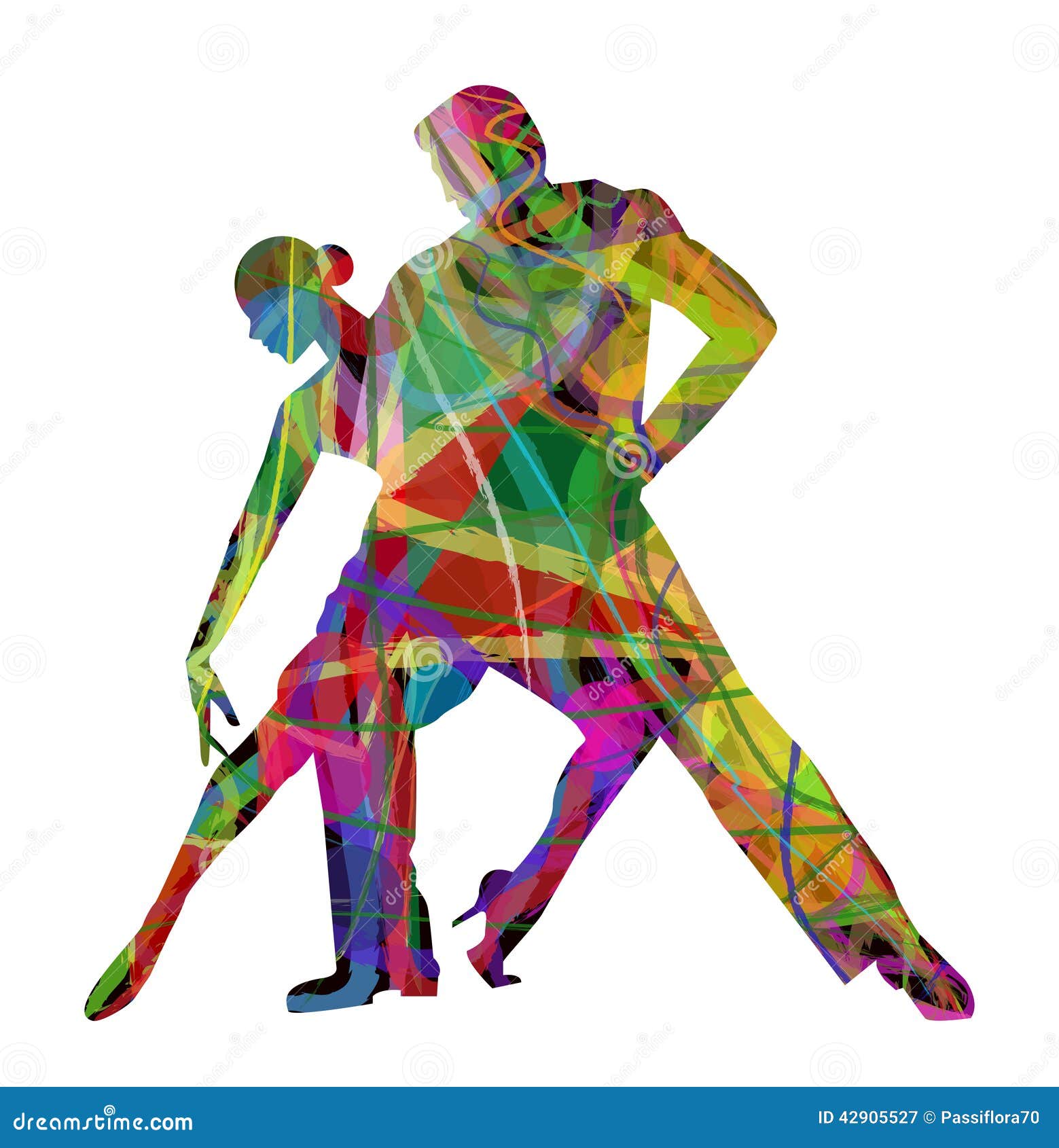 Argentine Tango stock vector. Illustration of dance, silhouette - 42905527