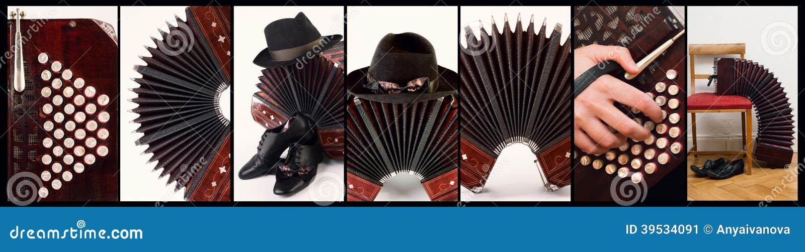 Argentine Tango Music, Collage Stock Image - Image of female, objects ...