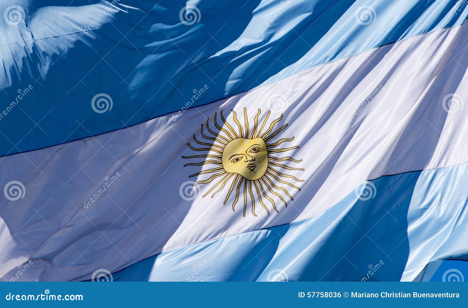 Argentinian Flag stock photo. Image of argentina, wind - 57758036