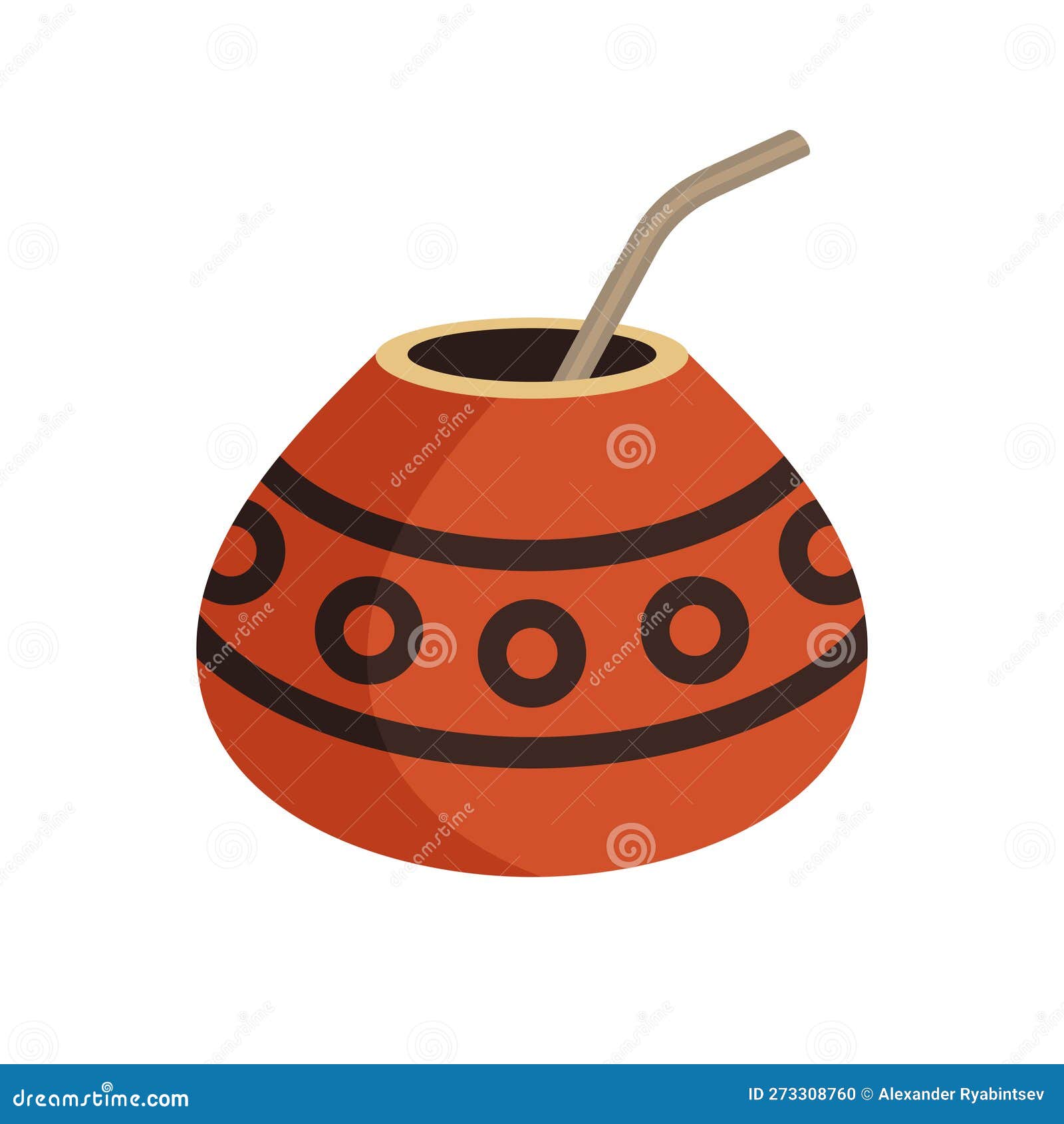Argentinian Mate Drink Flat Style Vector Illustration Stock Vector ...
