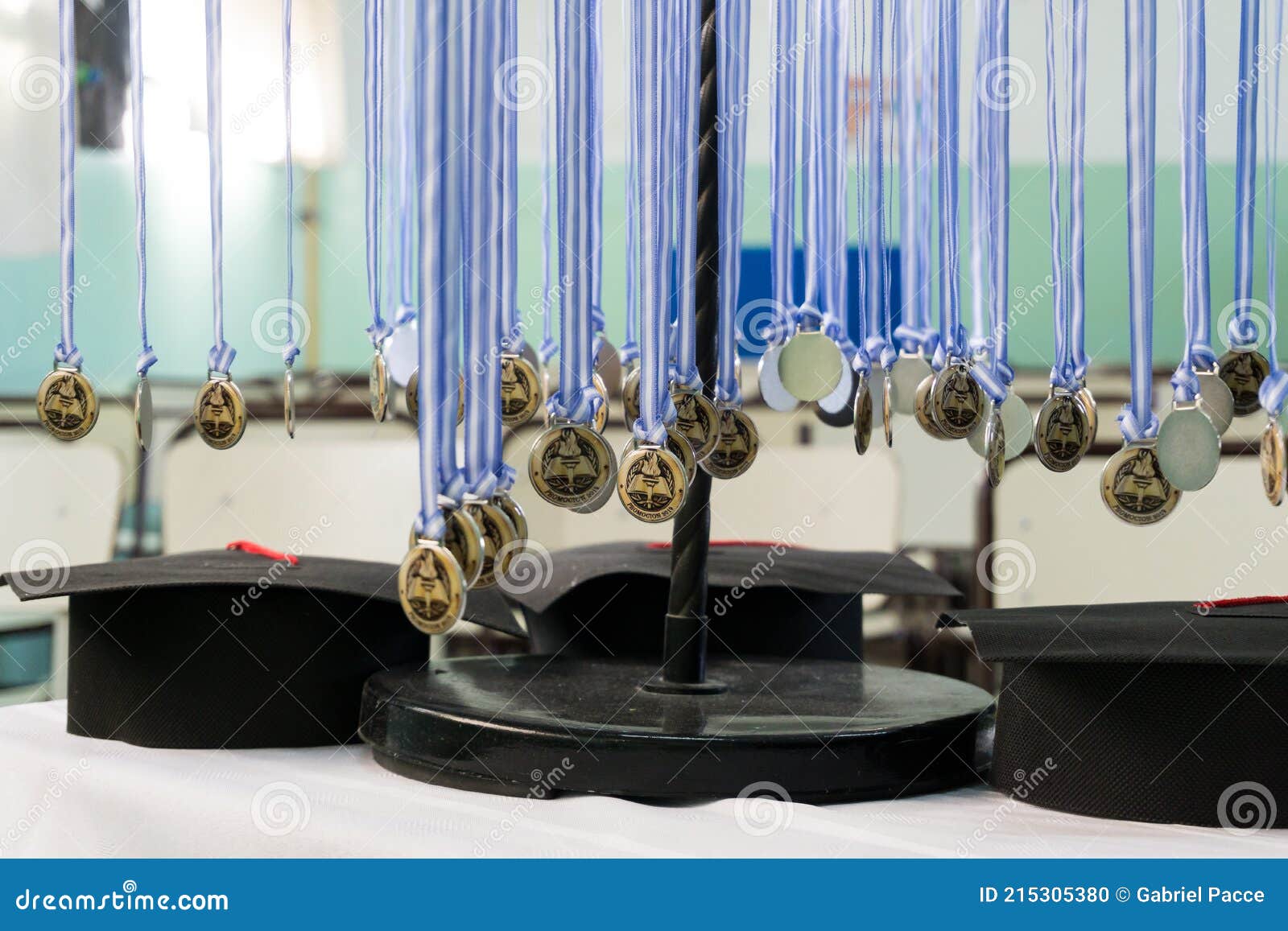 Argentinian Medals for Graduation Stock Photo - Image of emblem, lined ...