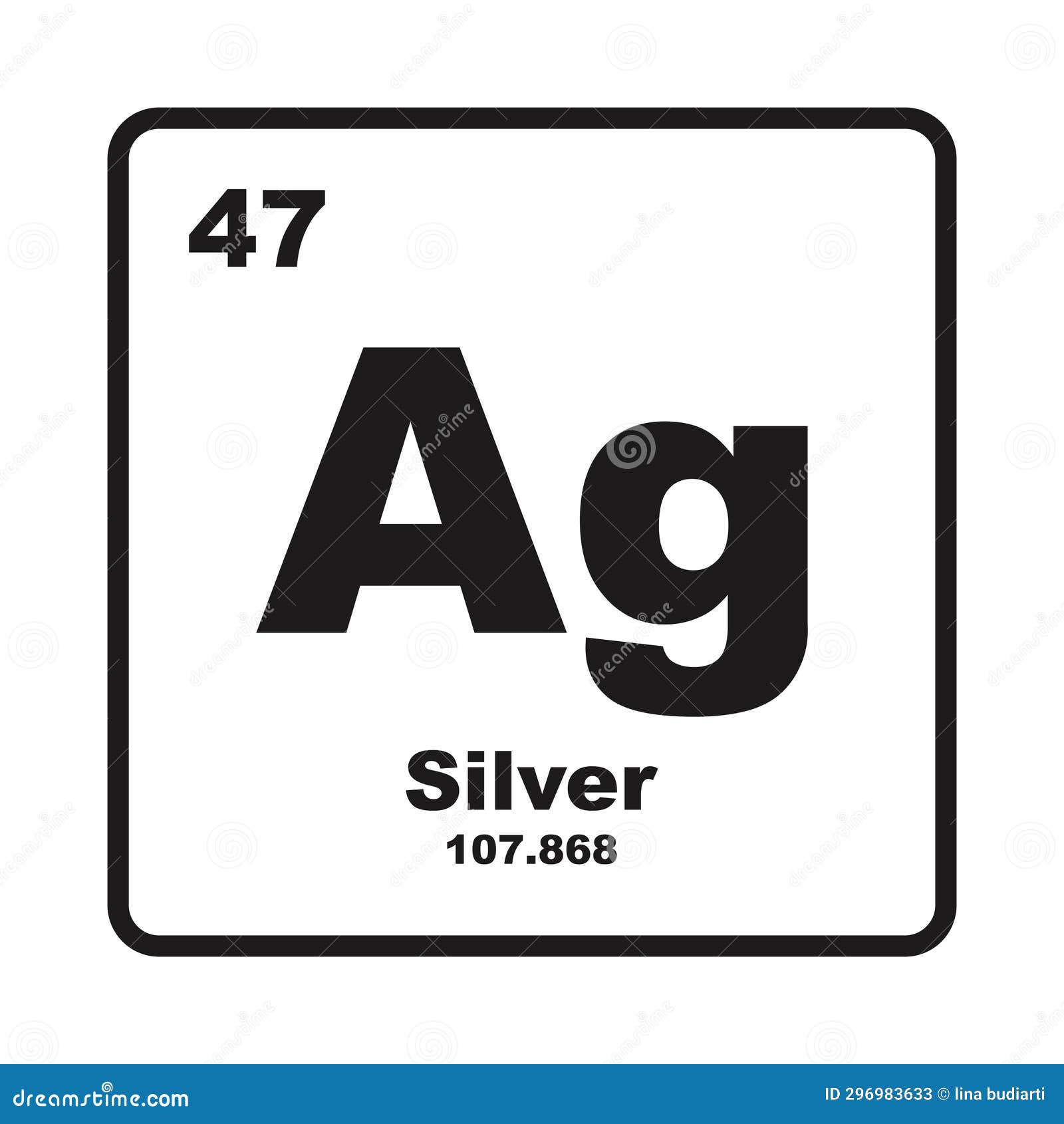 Element Of Argentum Or Silver With Magnifying Glass Royalty-Free Stock ...