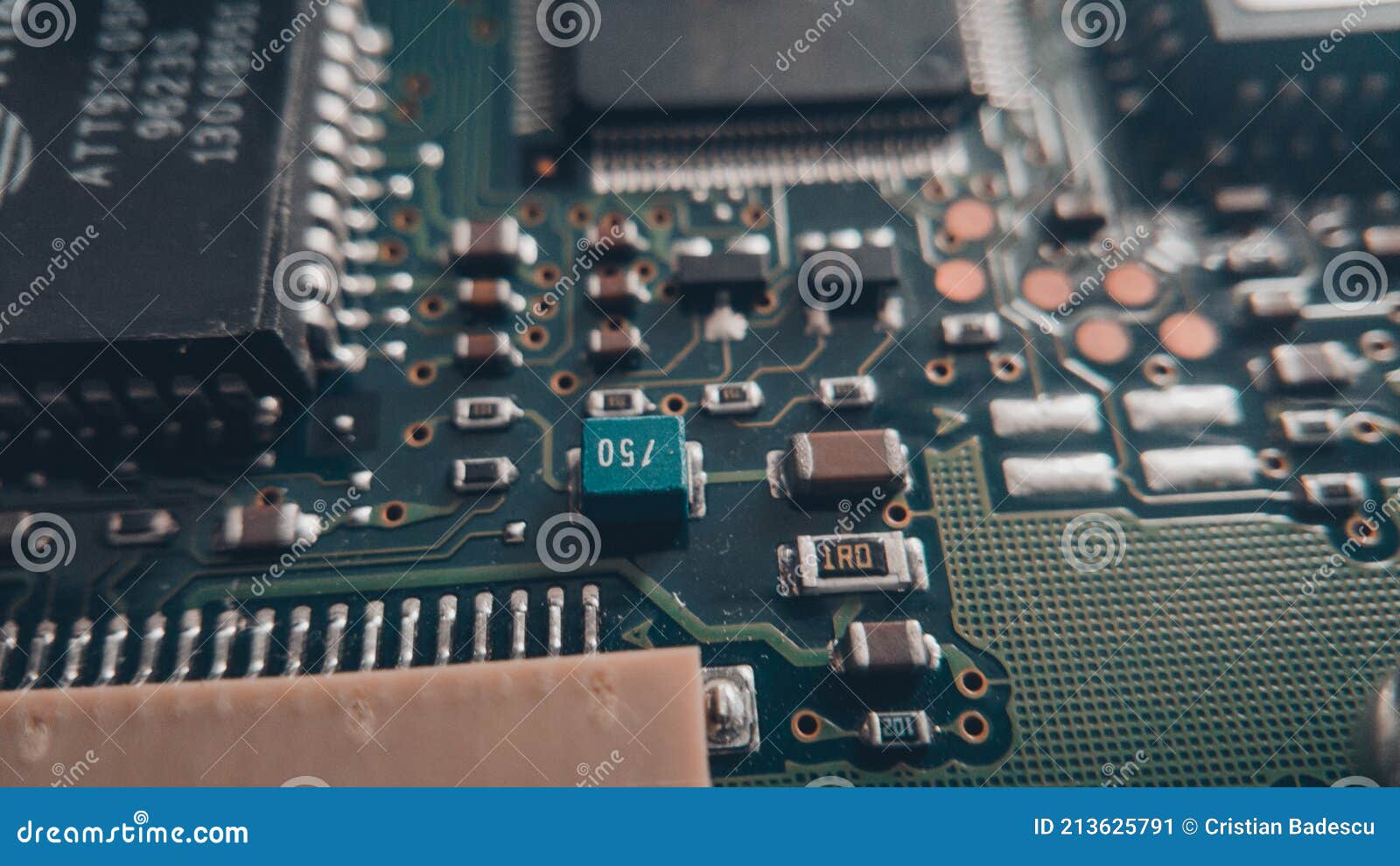 Arges, Romania 02 15 2021: Electronic Computer Board. Technological ...