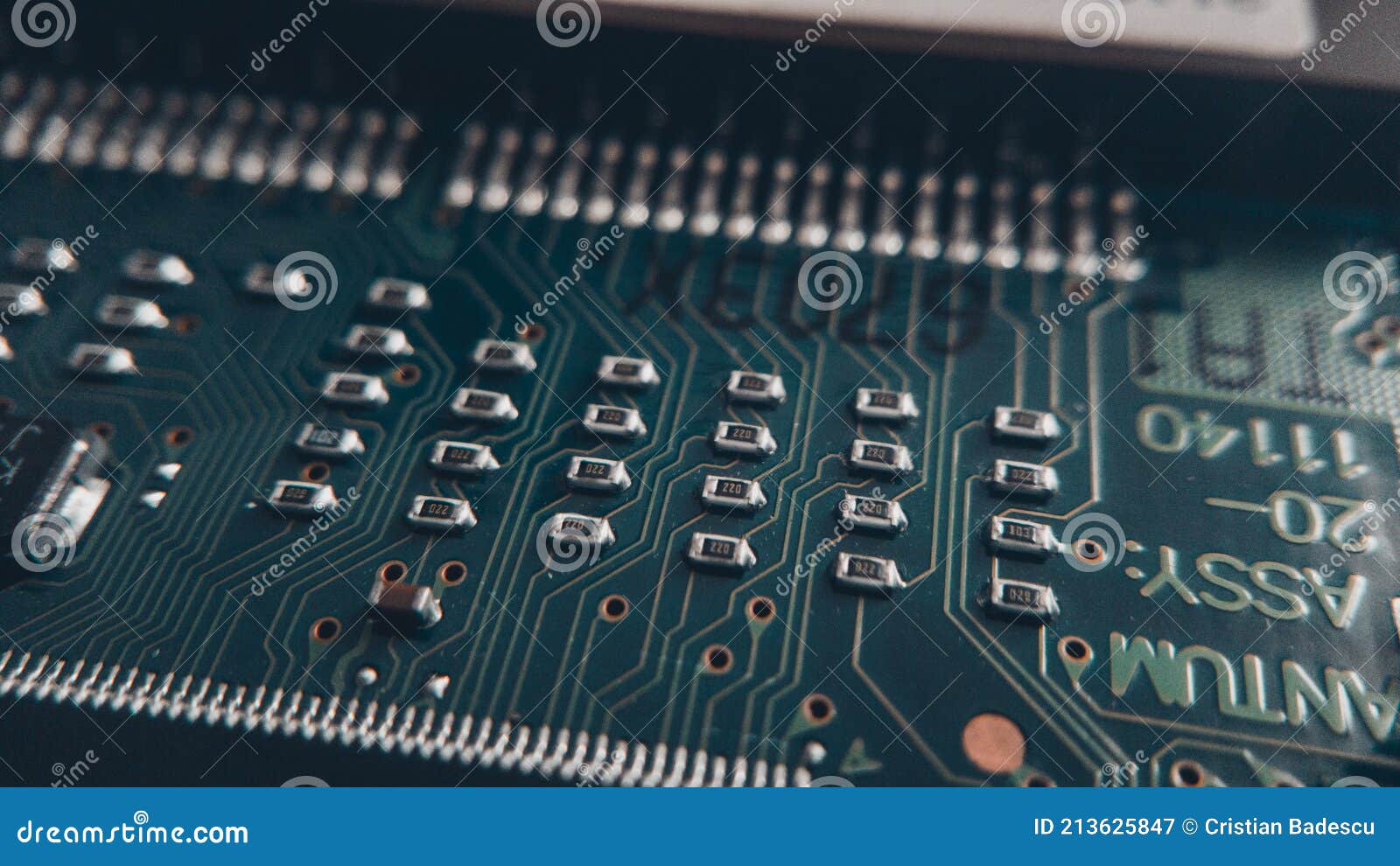 Arges, Romania 02 15 2021: Electronic Computer Board. Technological ...