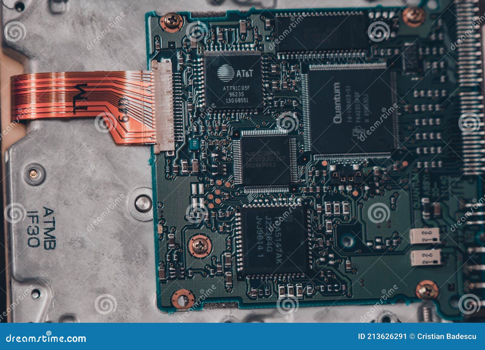 Arges, Romania 02 15 2021: Electronic Computer Board. Technological ...