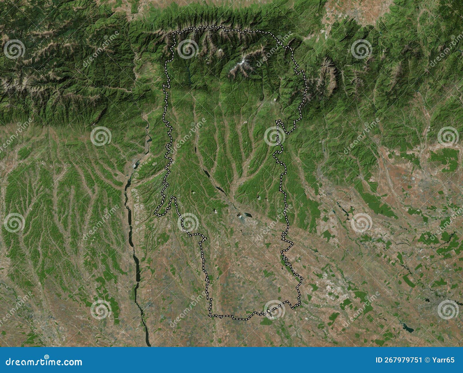 Arges, Romania. High-res Satellite. No Legend Stock Illustration ...