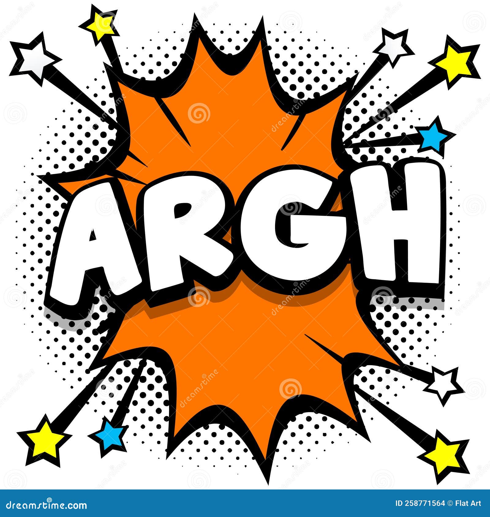 Argh Pop Art Comic Speech Bubbles Book Sound Effects Vector ...