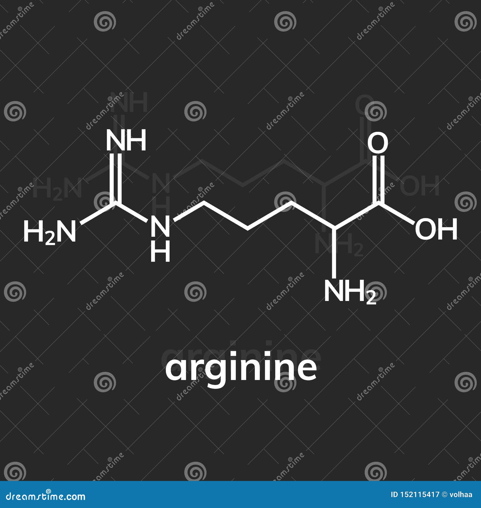 Arginine Chemical Formula Cartoon Vector | CartoonDealer.com #152741433