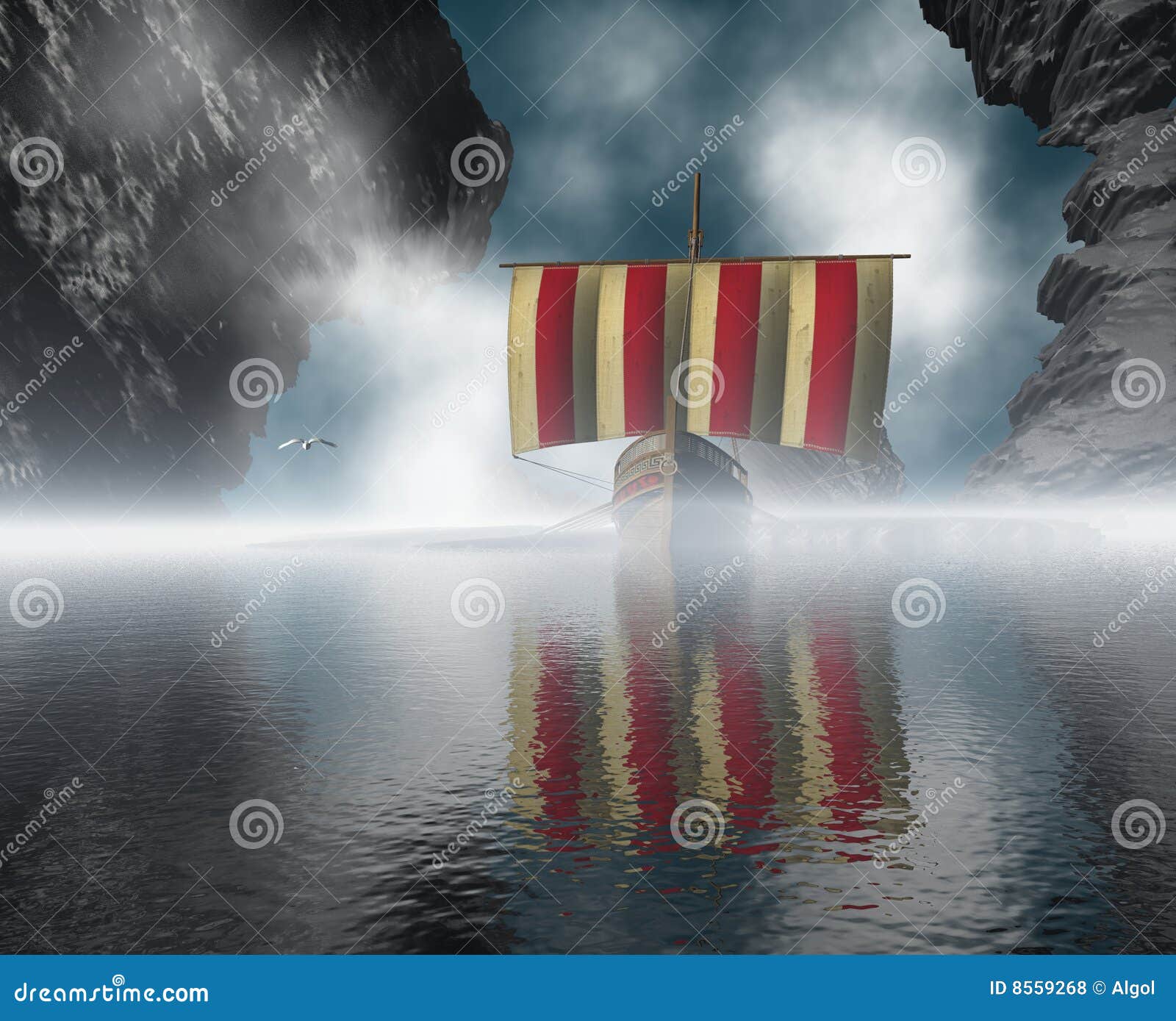 The Argo and the Clashing Rocks Stock Illustration - Illustration of ...