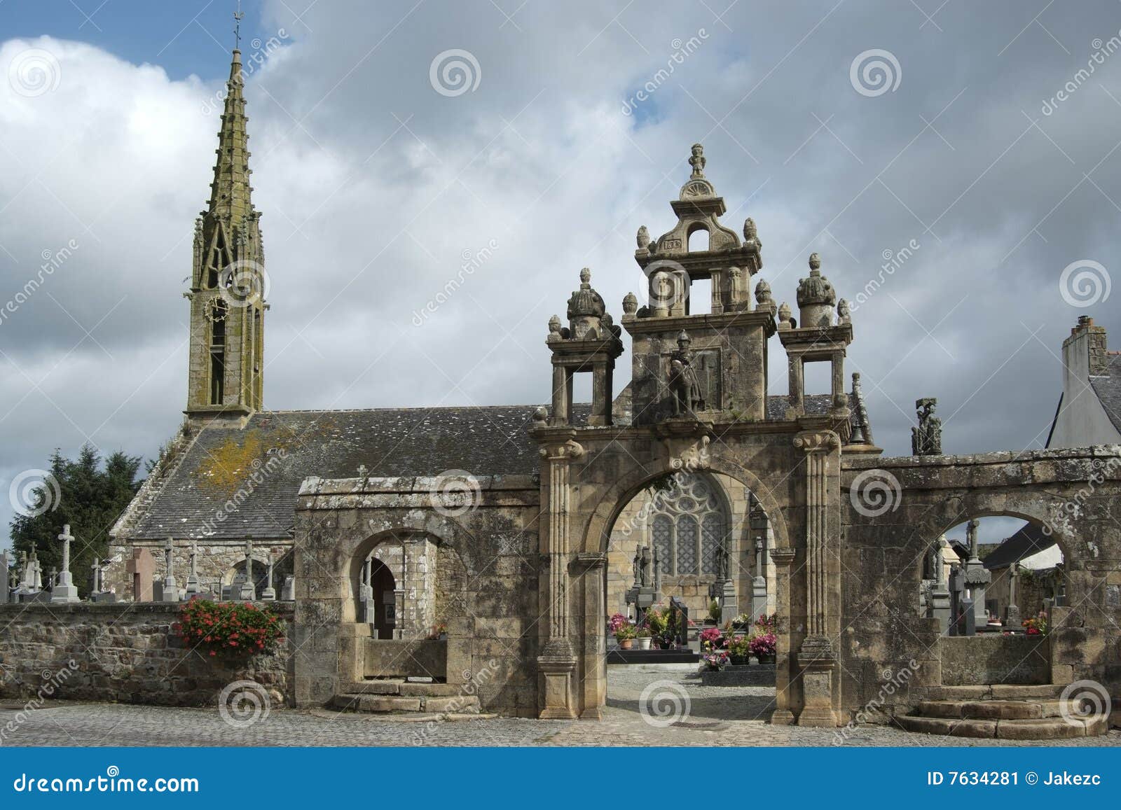 Argol church - Brittany stock image. Image of france, spirituality ...