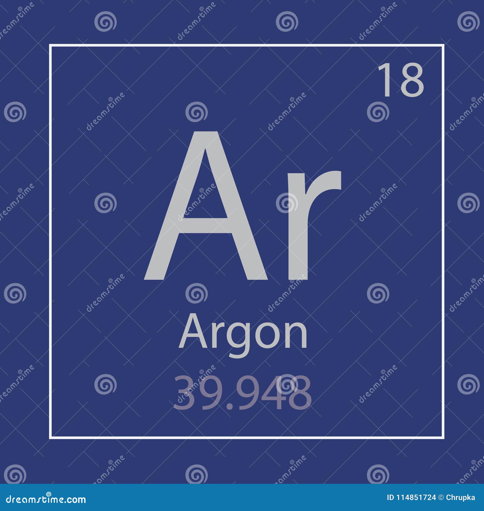 Argon Ar Chemical Element Icon Stock Vector - Illustration of abundant ...