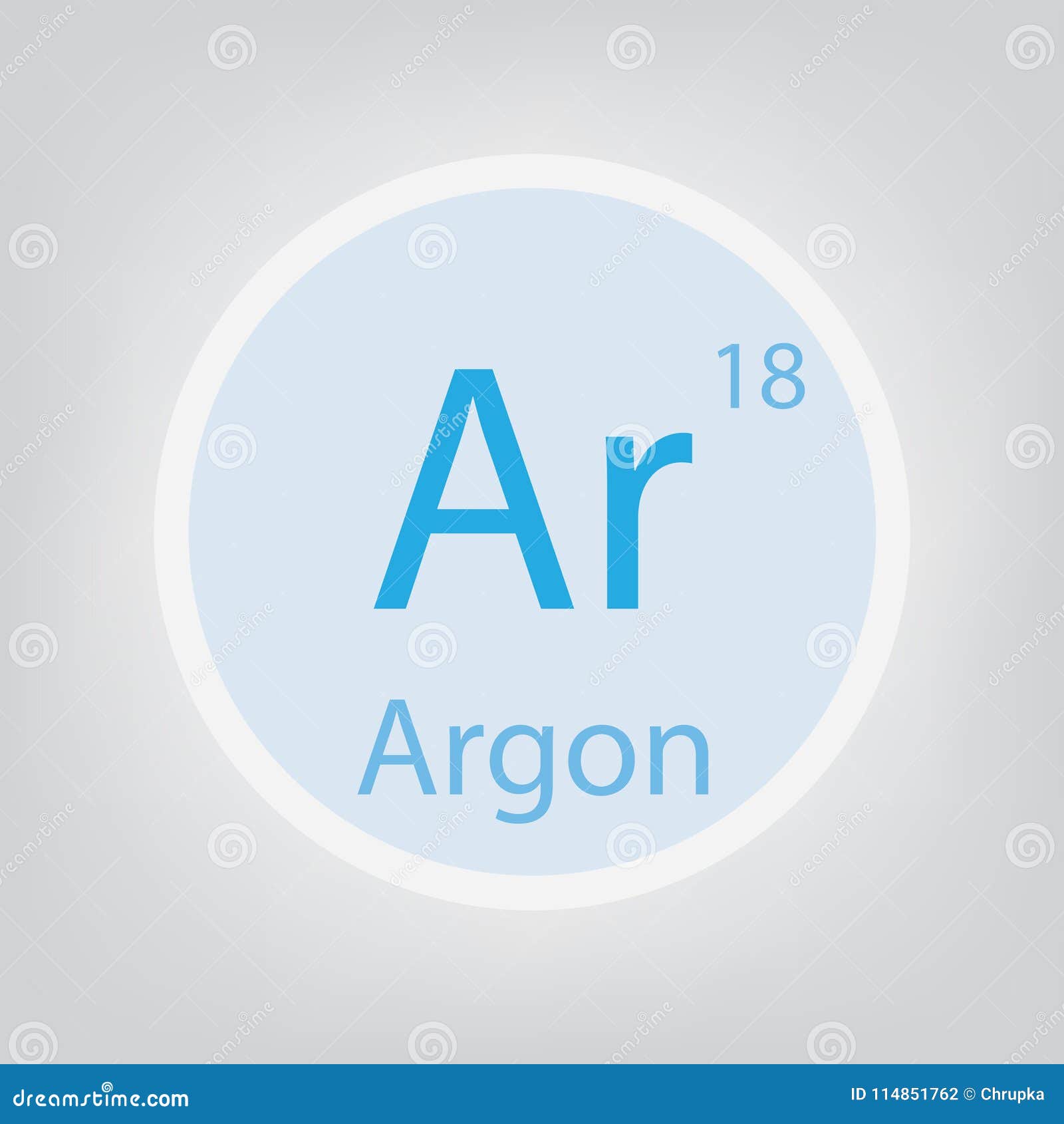 Argon Ar Chemical Element Icon Stock Vector - Illustration of sign ...
