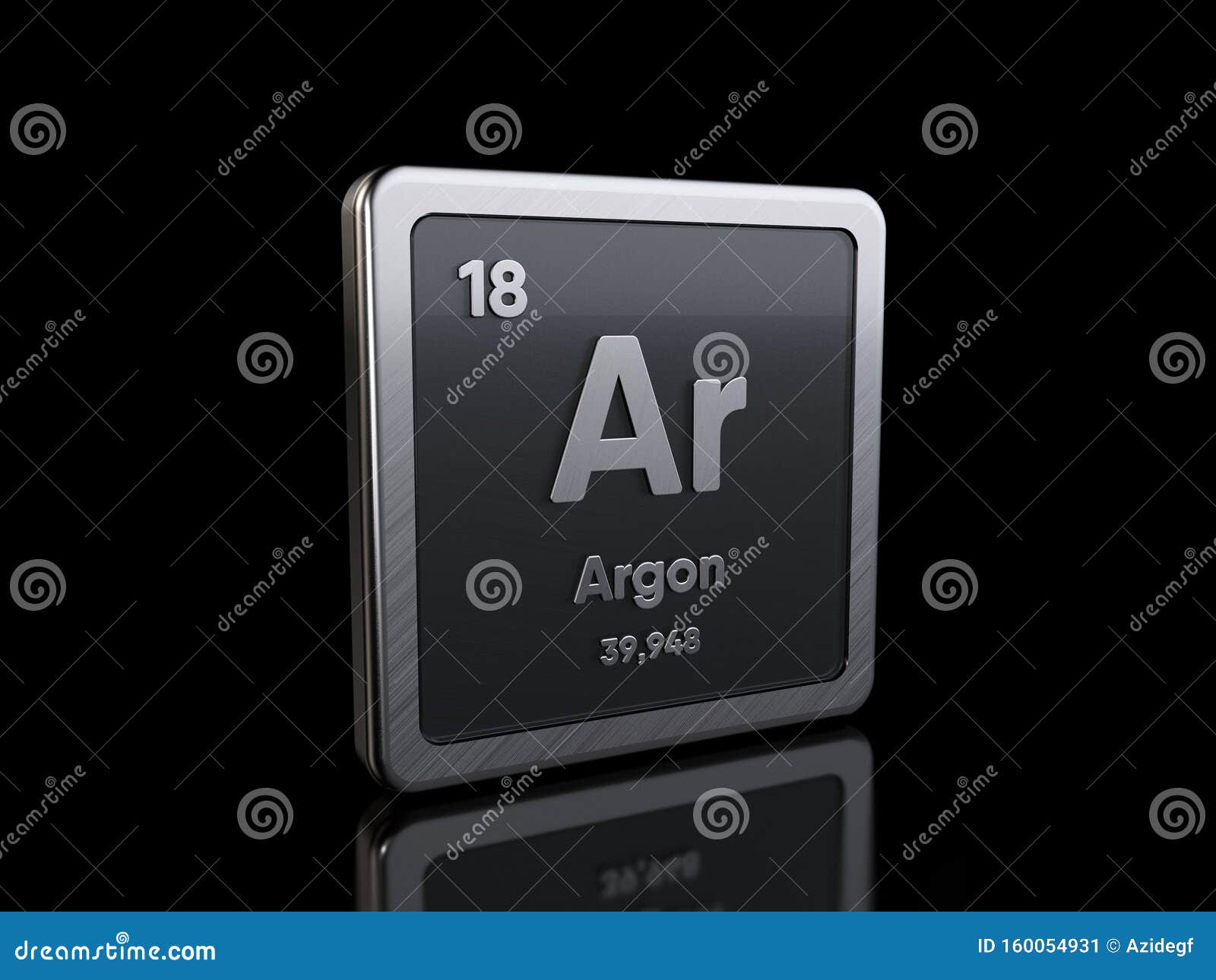 Argon Ar, Element Symbol from Periodic Table Series Stock Illustration ...
