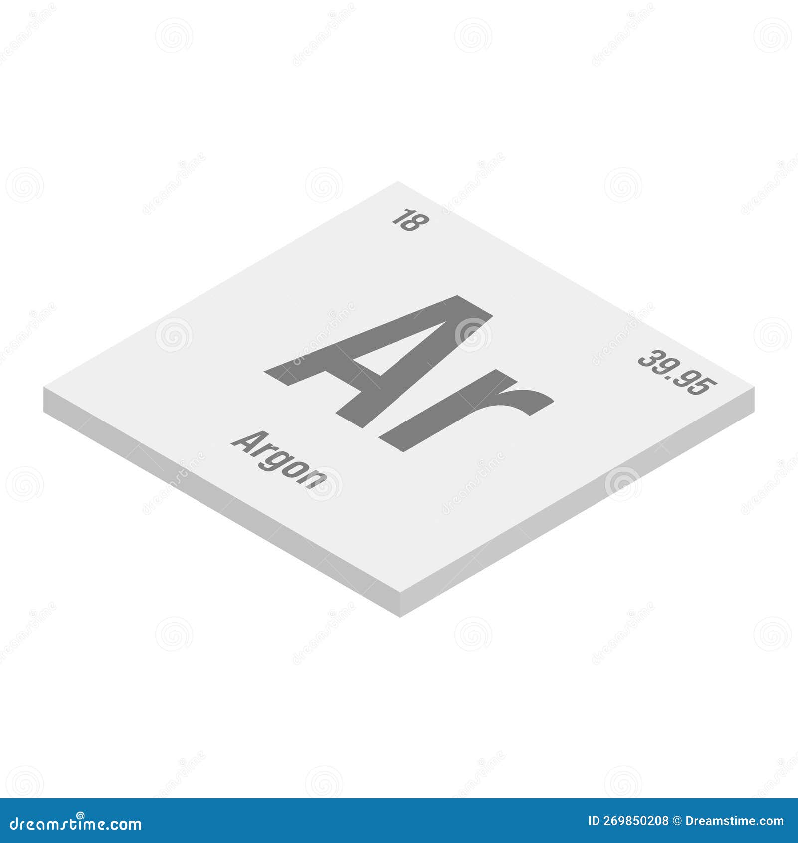 Argon, Ar, Periodic Table Element Stock Illustration - Illustration of ...