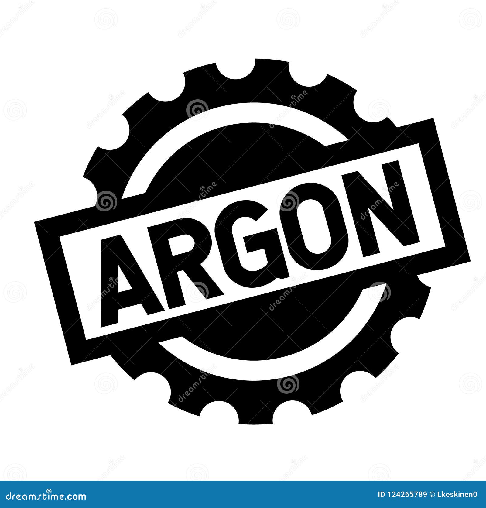 Argon black stamp stock vector. Illustration of label - 124265789
