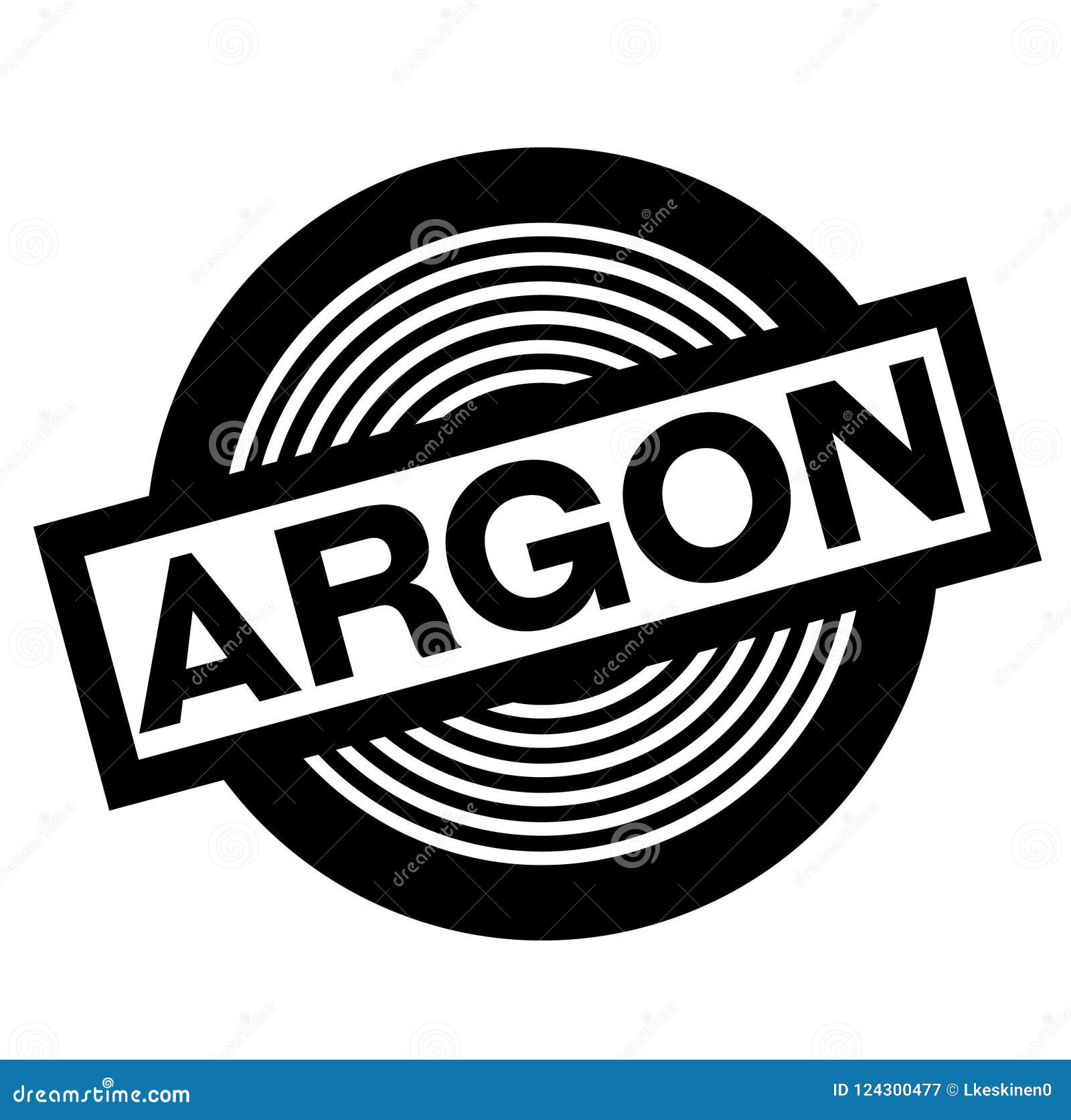 Argon black stamp stock vector. Illustration of sticker - 124300477