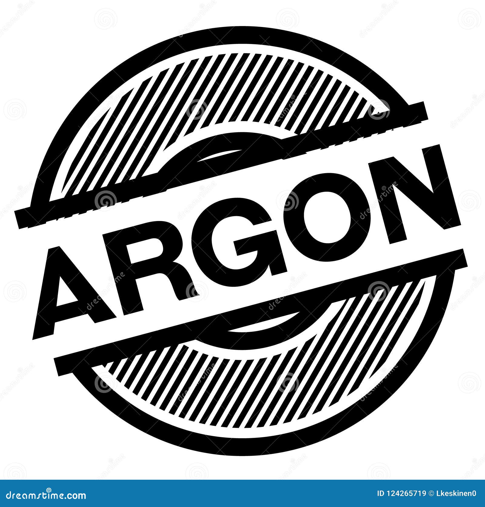 Argon black stamp stock vector. Illustration of word - 124265719