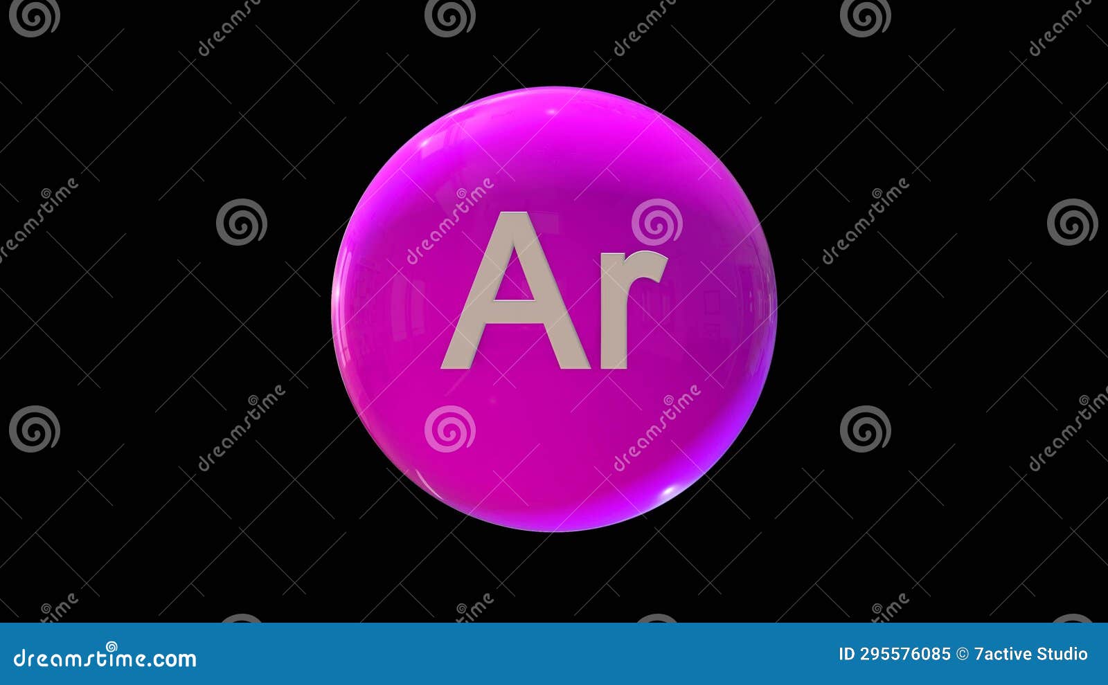 Argon Chemical Element 3D Illustration Stock Illustration ...