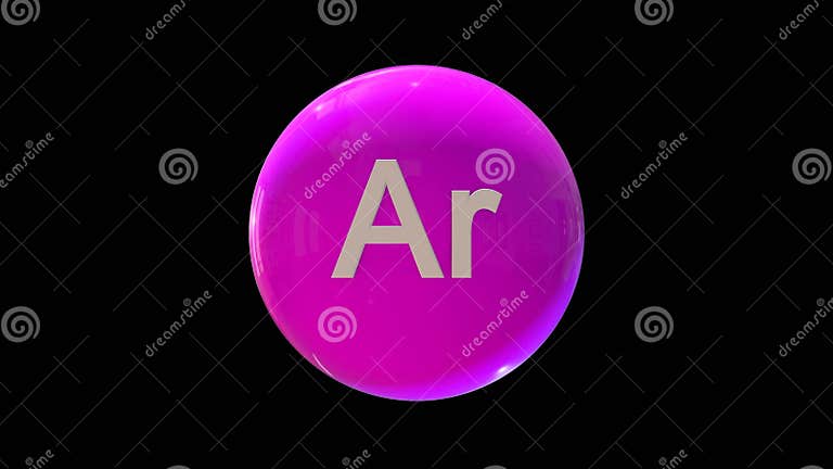 Argon Chemical Element 3D Illustration Stock Illustration ...