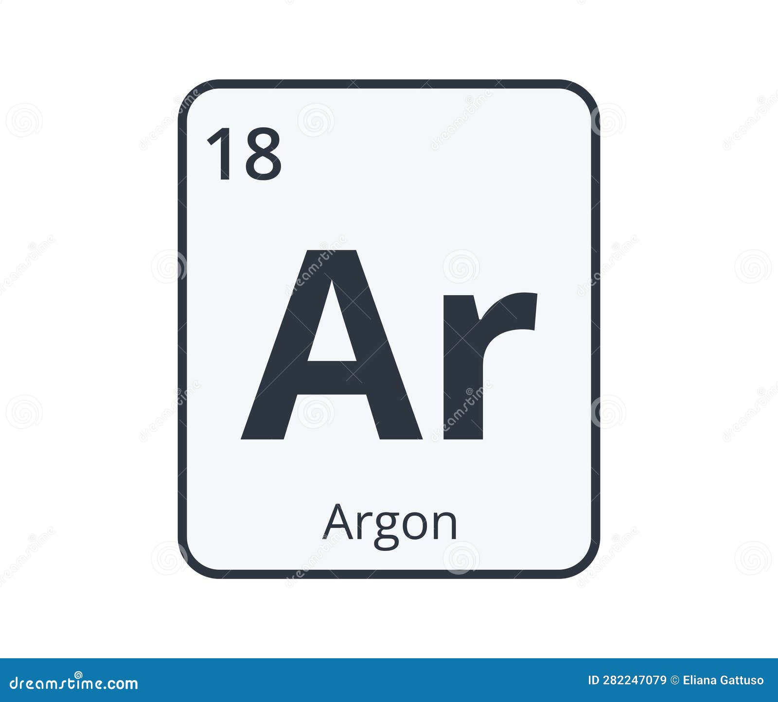 Argon Chemical Element Graphic for Science Designs. Stock Vector ...