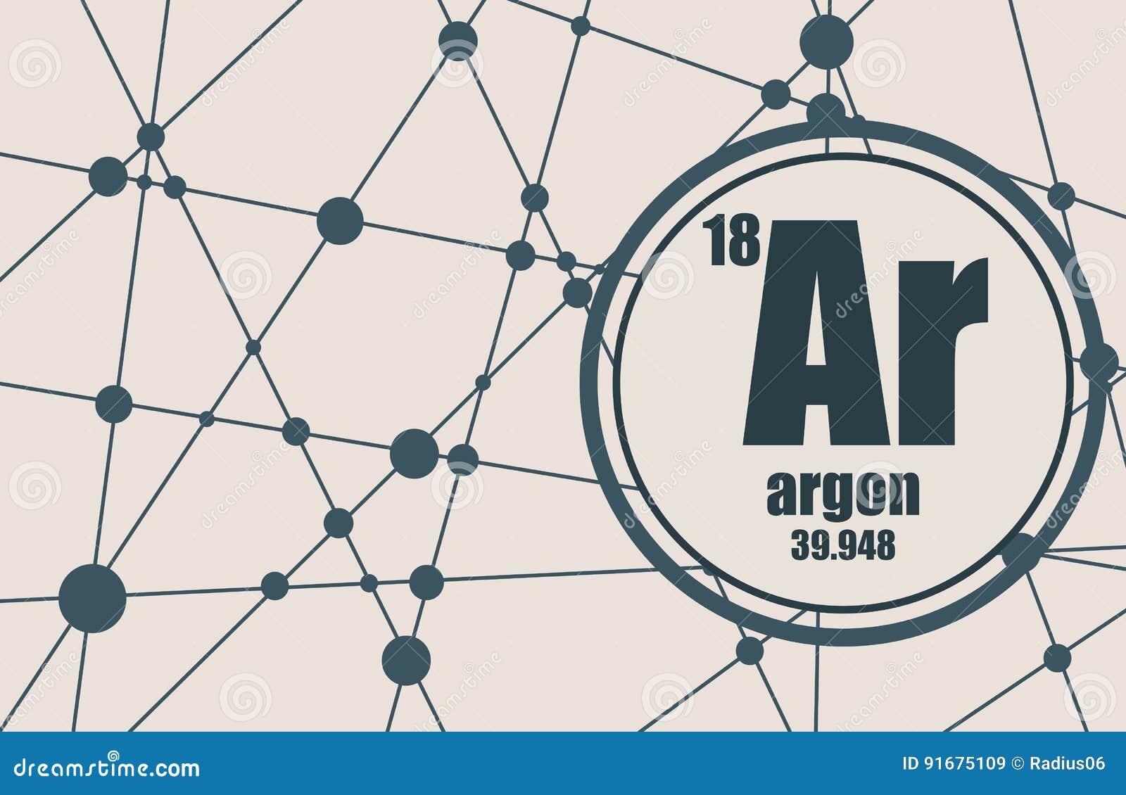 Argon chemical element. stock vector. Illustration of fundamental ...