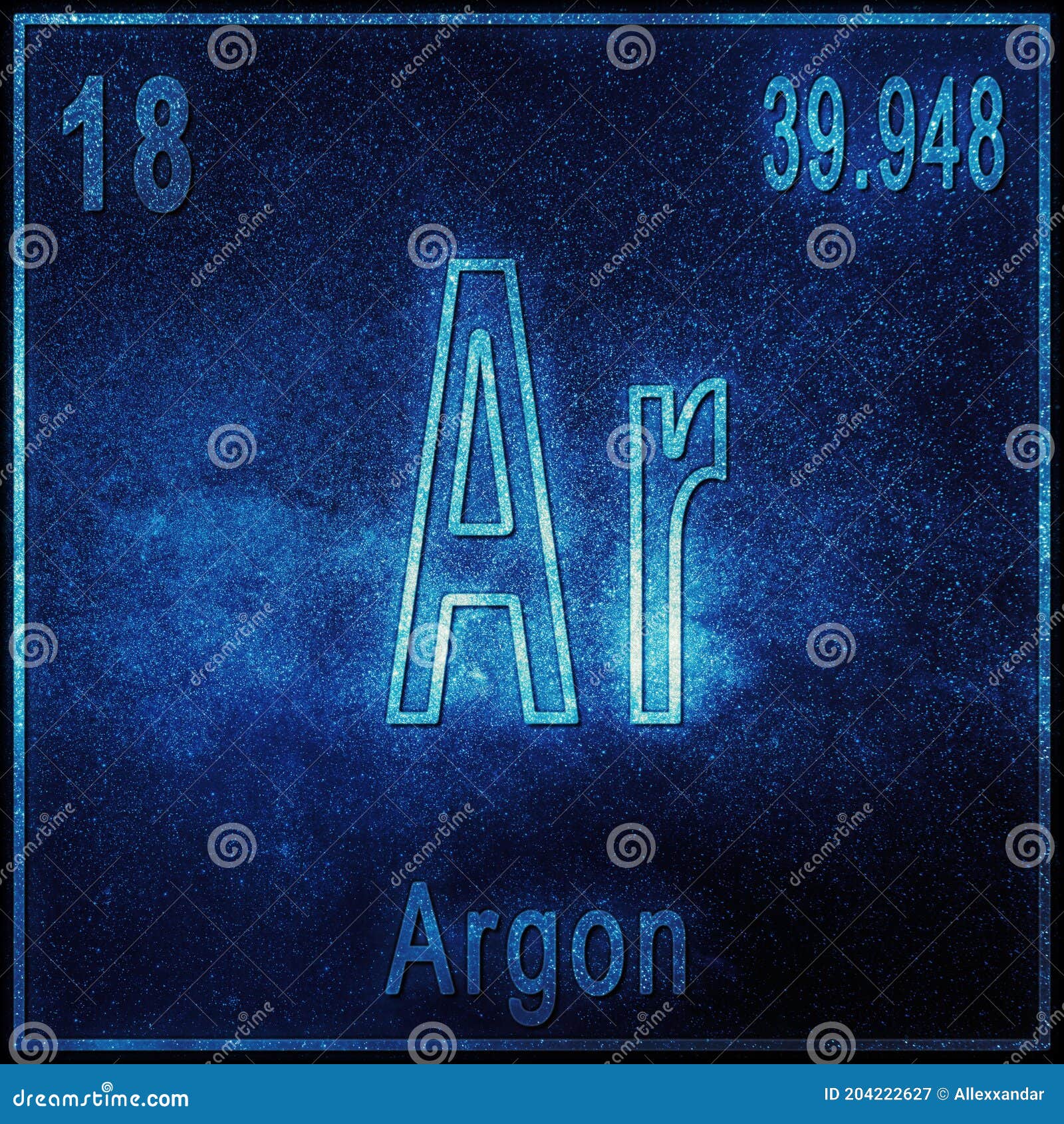 Argon Chemical Symbol As In The Periodic Table Royalty-Free Cartoon ...