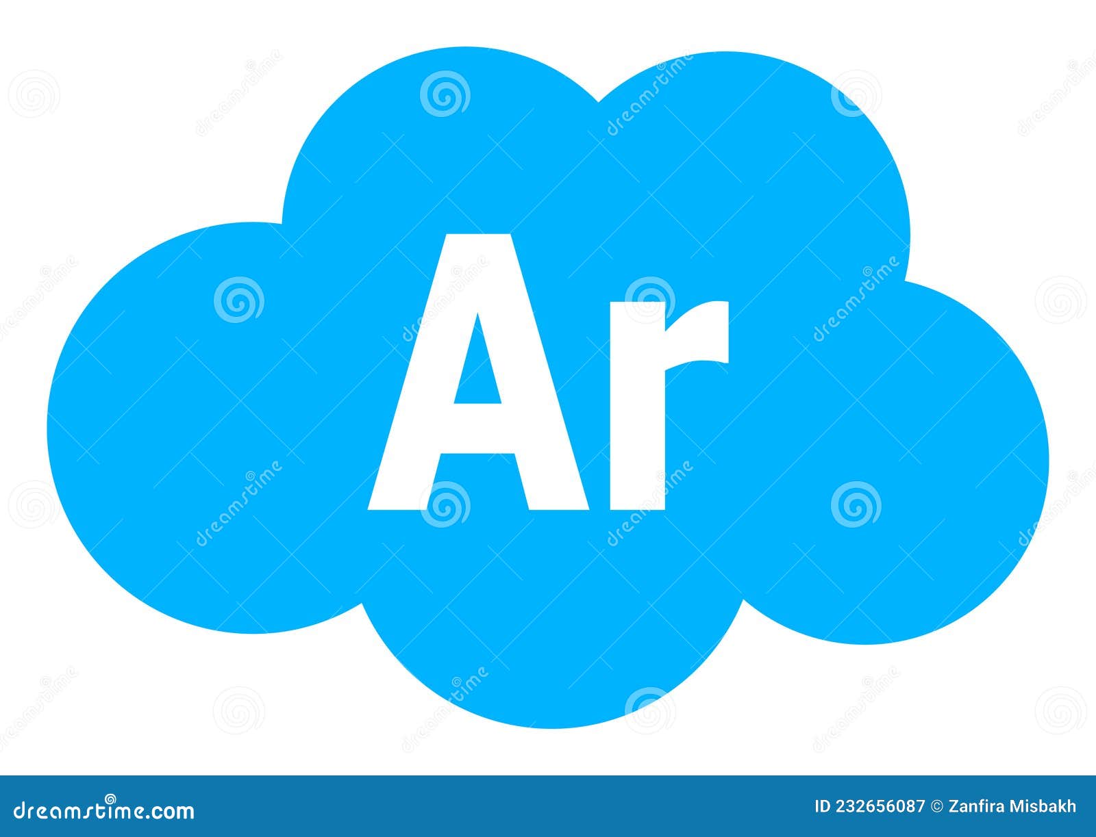 Argon Cloud Raster Icon Illustration Stock Illustration - Illustration of monatomic, odorless ...