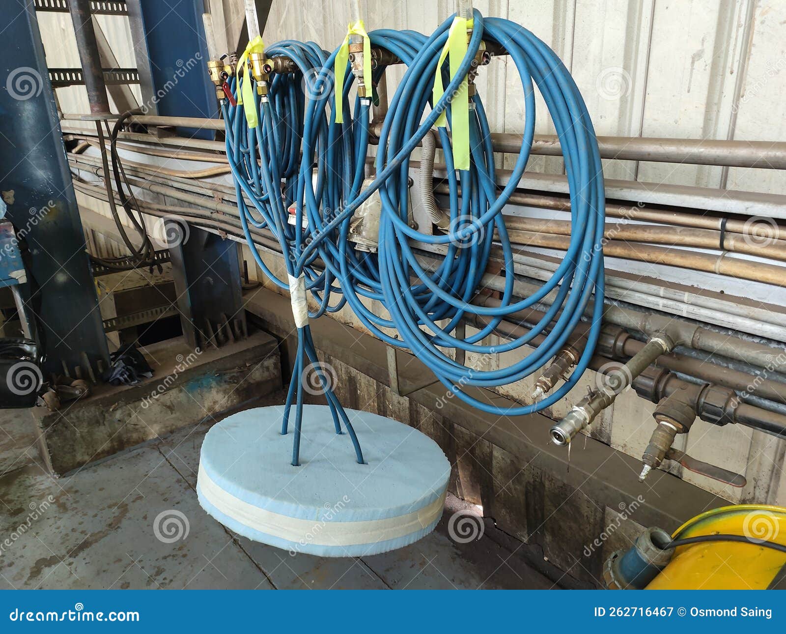 Argon Damp Hose for 10& X22; Cladded Pipe Stock Image - Image of hose ...