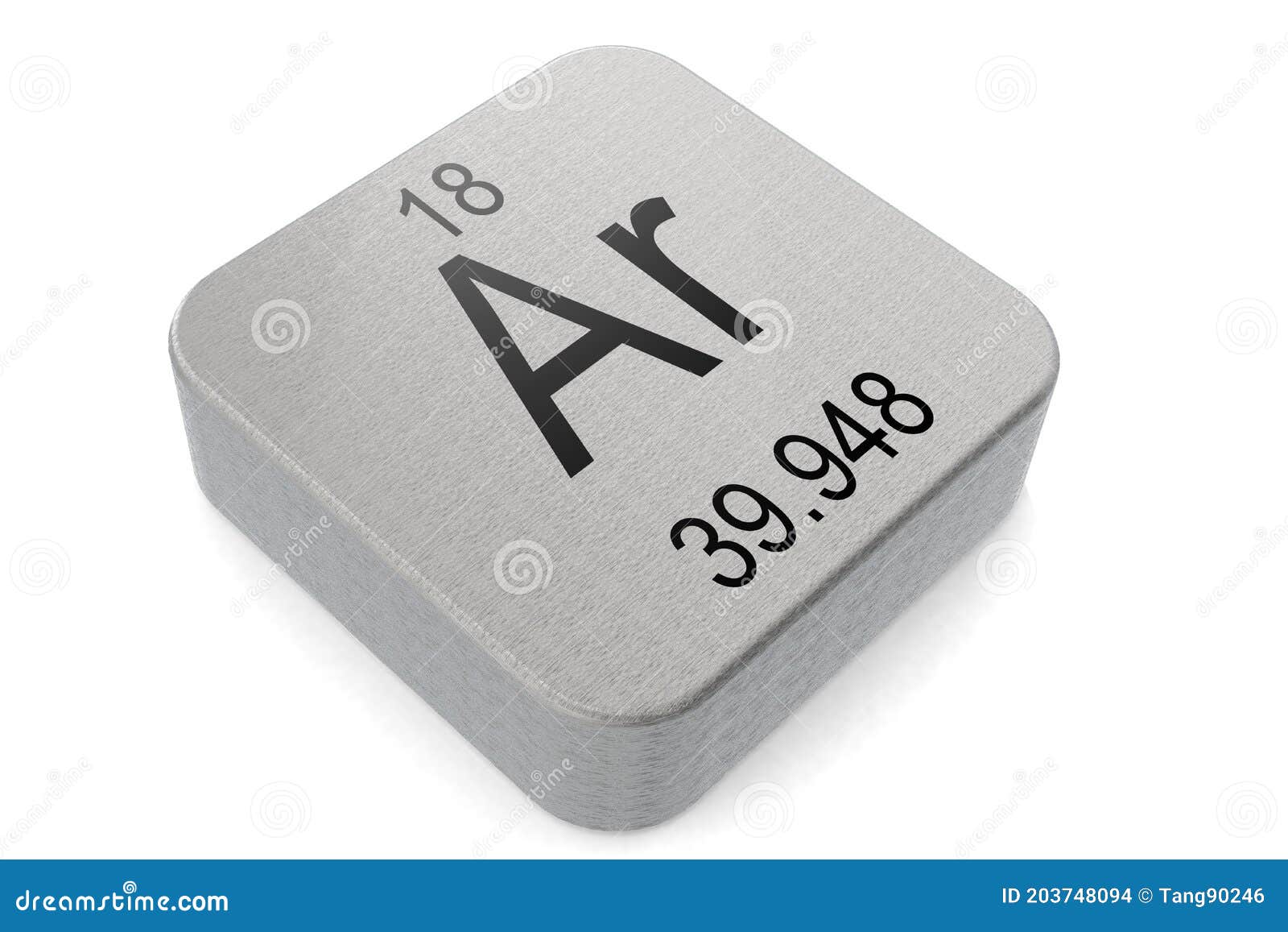 Argon Ar, Element Symbol From Periodic Table Series Royalty-Free Stock ...