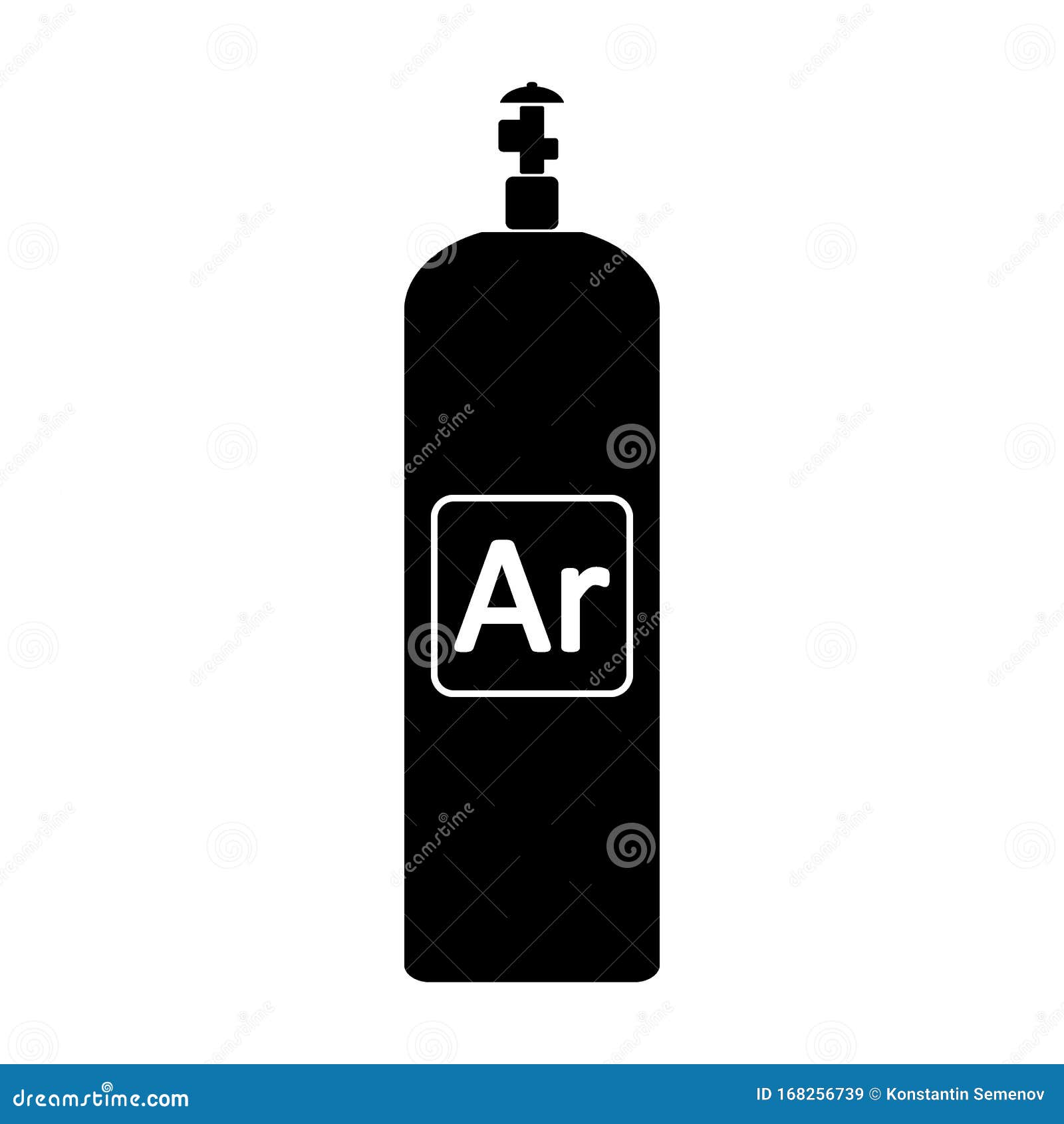 Argon Gas Cylinde Icon Royalty-Free Cartoon | CartoonDealer.com #168256739