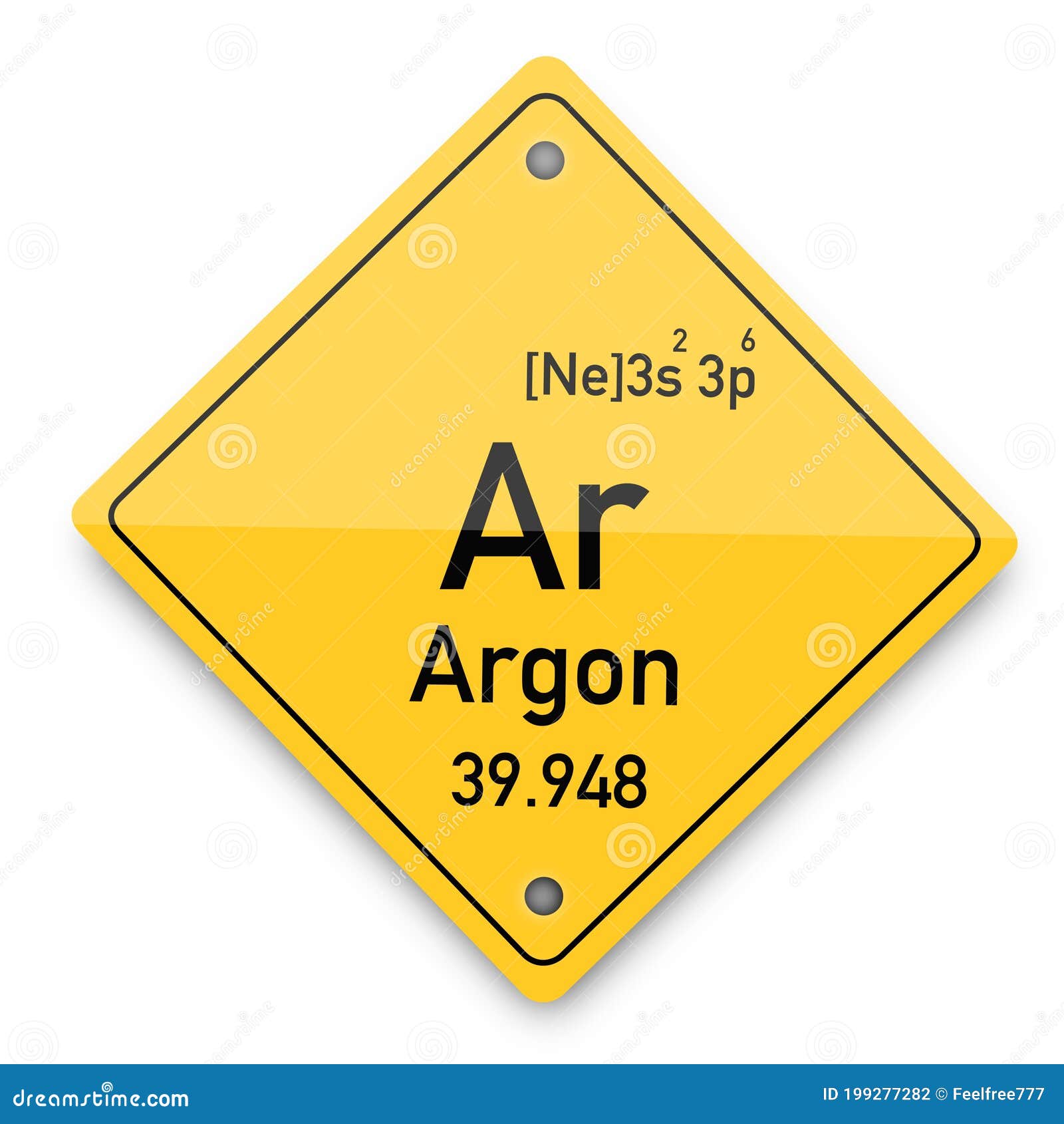 Argon Periodic Elements. Business Artwork Vector Graphics Stock ...