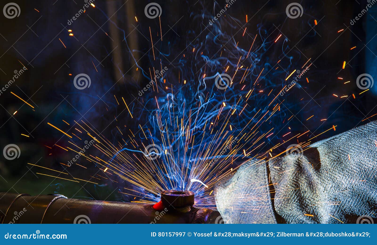 Argon welding splatter stock image. Image of artificial - 80157997