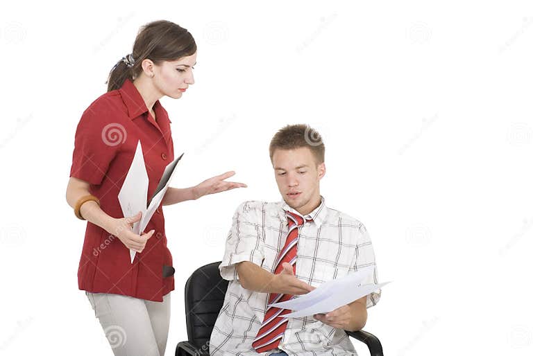 Argue stock image. Image of female, businessman, leadership - 6188645