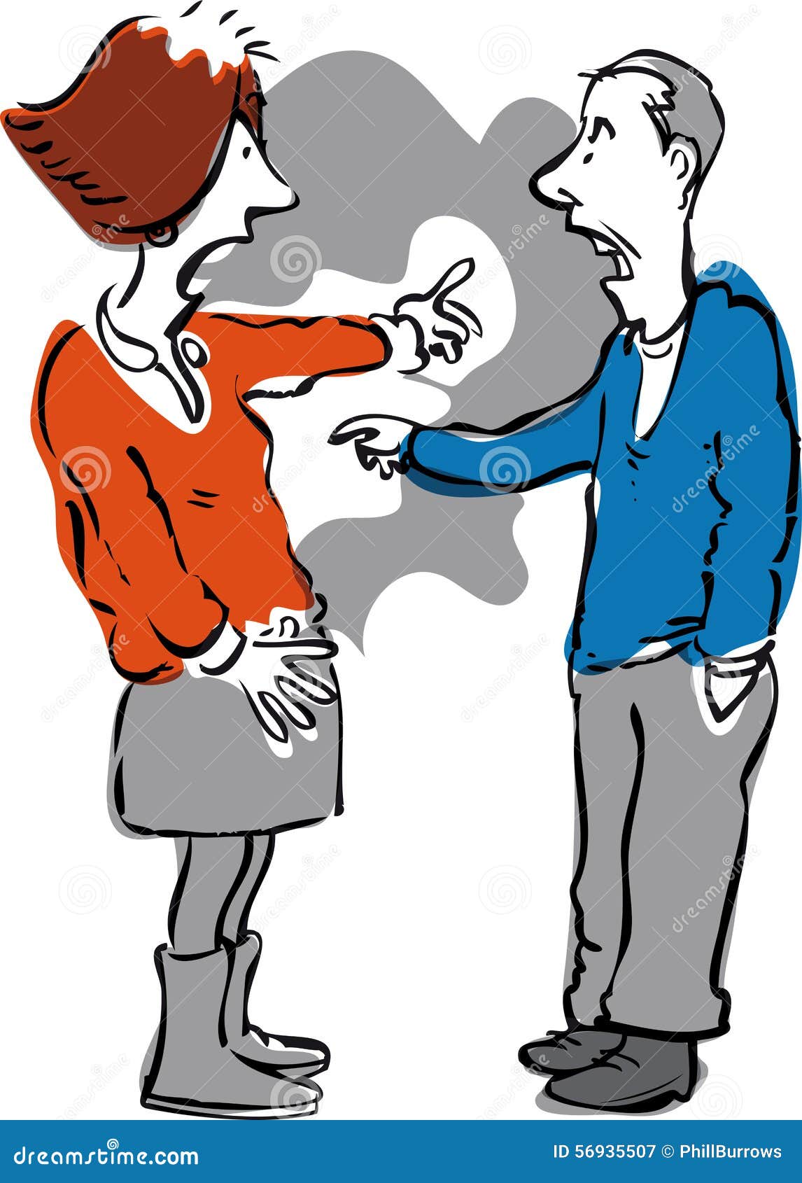 Two Men Arguing Cartoon Vector | CartoonDealer.com #42094365