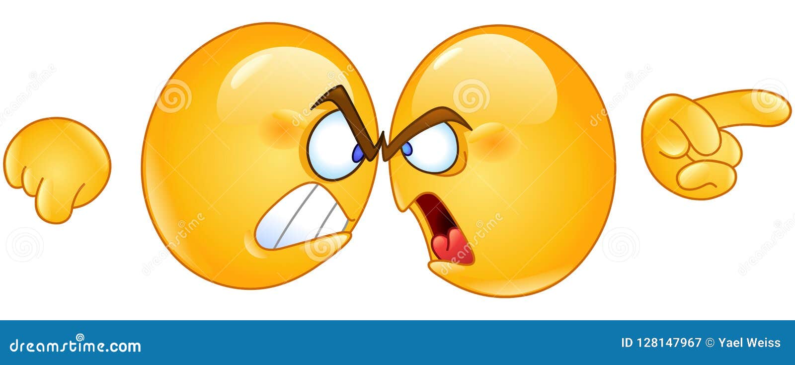 Arguing emoticons stock vector. Illustration of emoji - 128147967