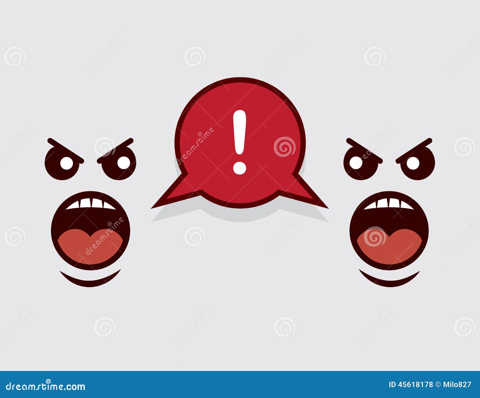Arguing Faces Exclamation stock vector. Illustration of arguing - 45618178