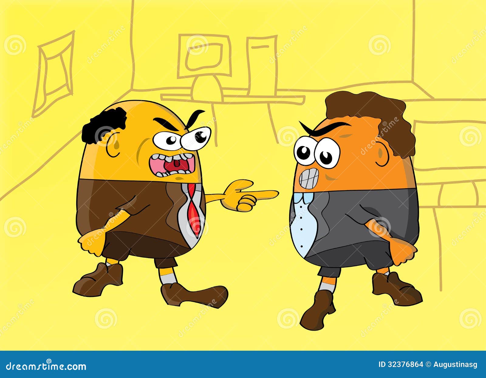 Arguing men stock illustration. Illustration of businessman - 32376864