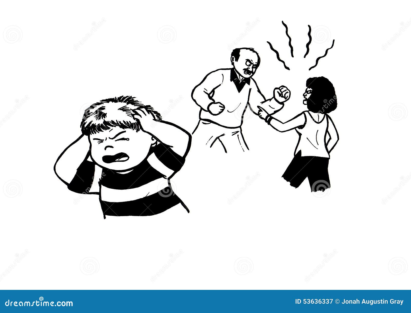 Arguing Parents and Desperate Child (2008) Stock Illustration ...