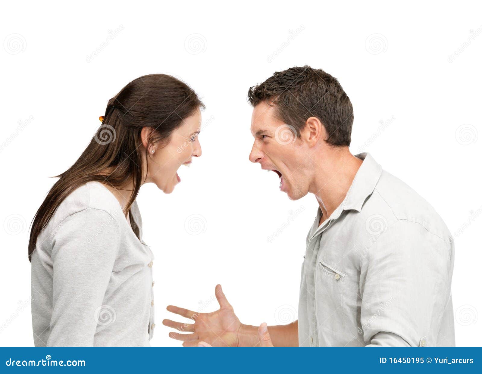Argument - Angry Couple Yelling at Each Other Stock Image - Image of ...