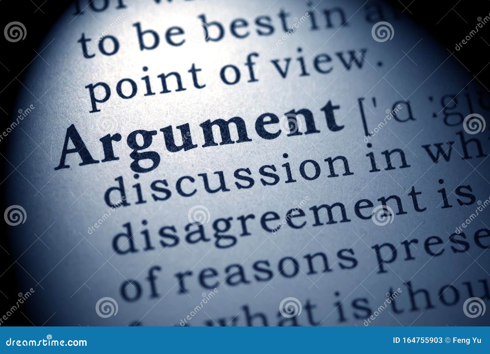 Definition of the Word Argument Stock Image - Image of fake, text ...