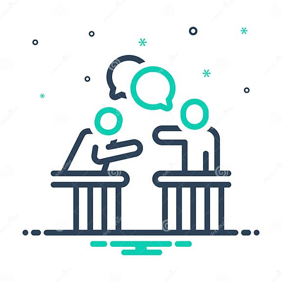 Mix Icon for Argument, Contention and Debate Stock Vector ...