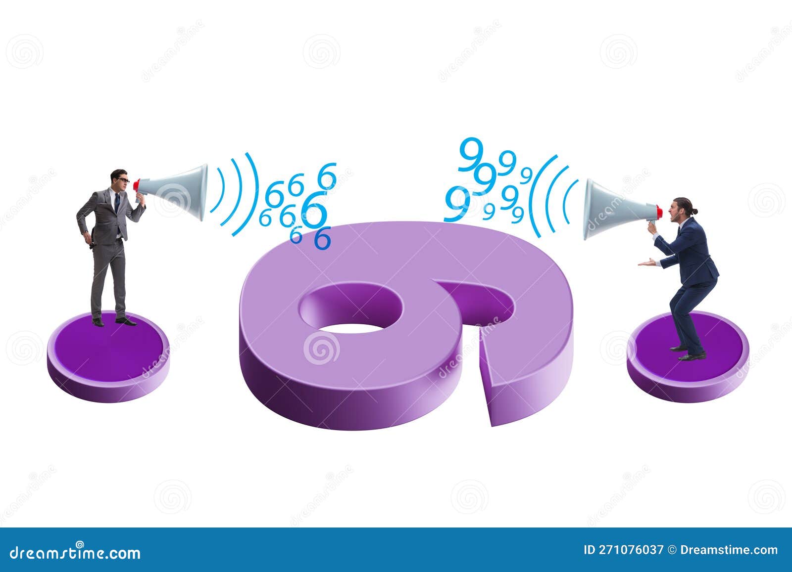 Argument Over the Numbers 9 and 6 Stock Image - Image of conversation ...