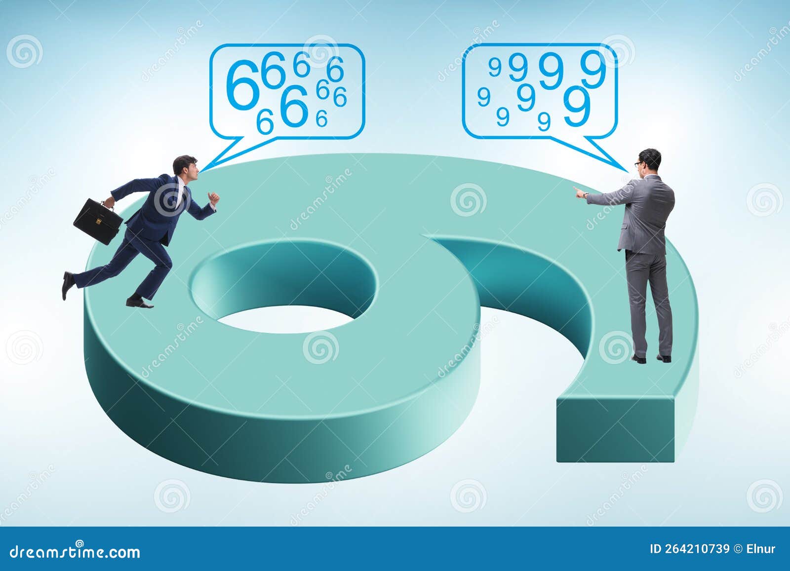 Argument Over the Numbers 9 and 6 Stock Image - Image of ambiguity ...
