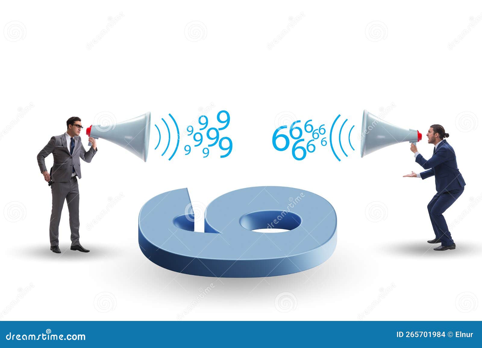 Argument Over the Numbers 9 and 6 Stock Photo - Image of conflict ...