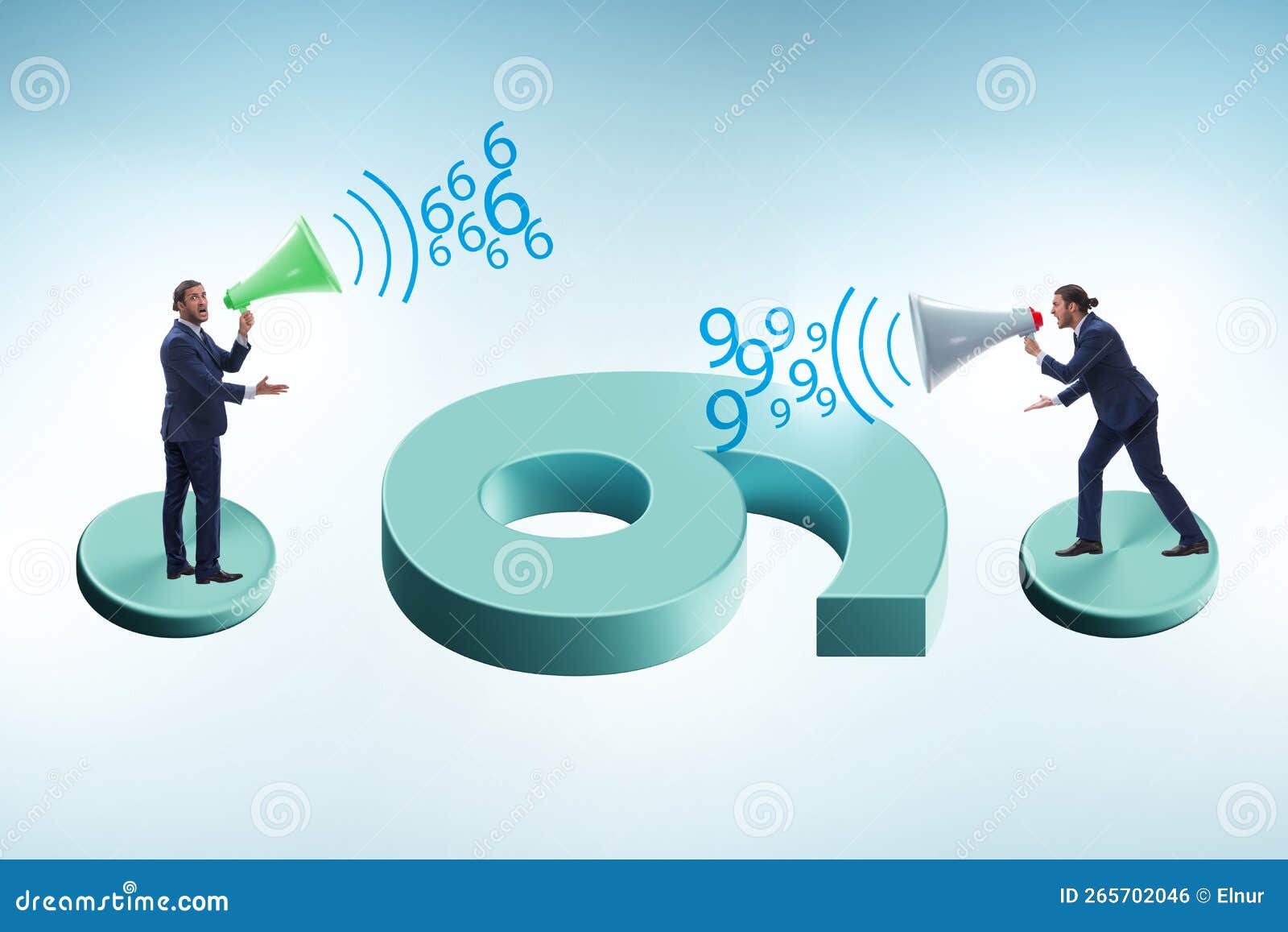 Argument Over the Numbers 9 and 6 Stock Photo - Image of idea, nine ...