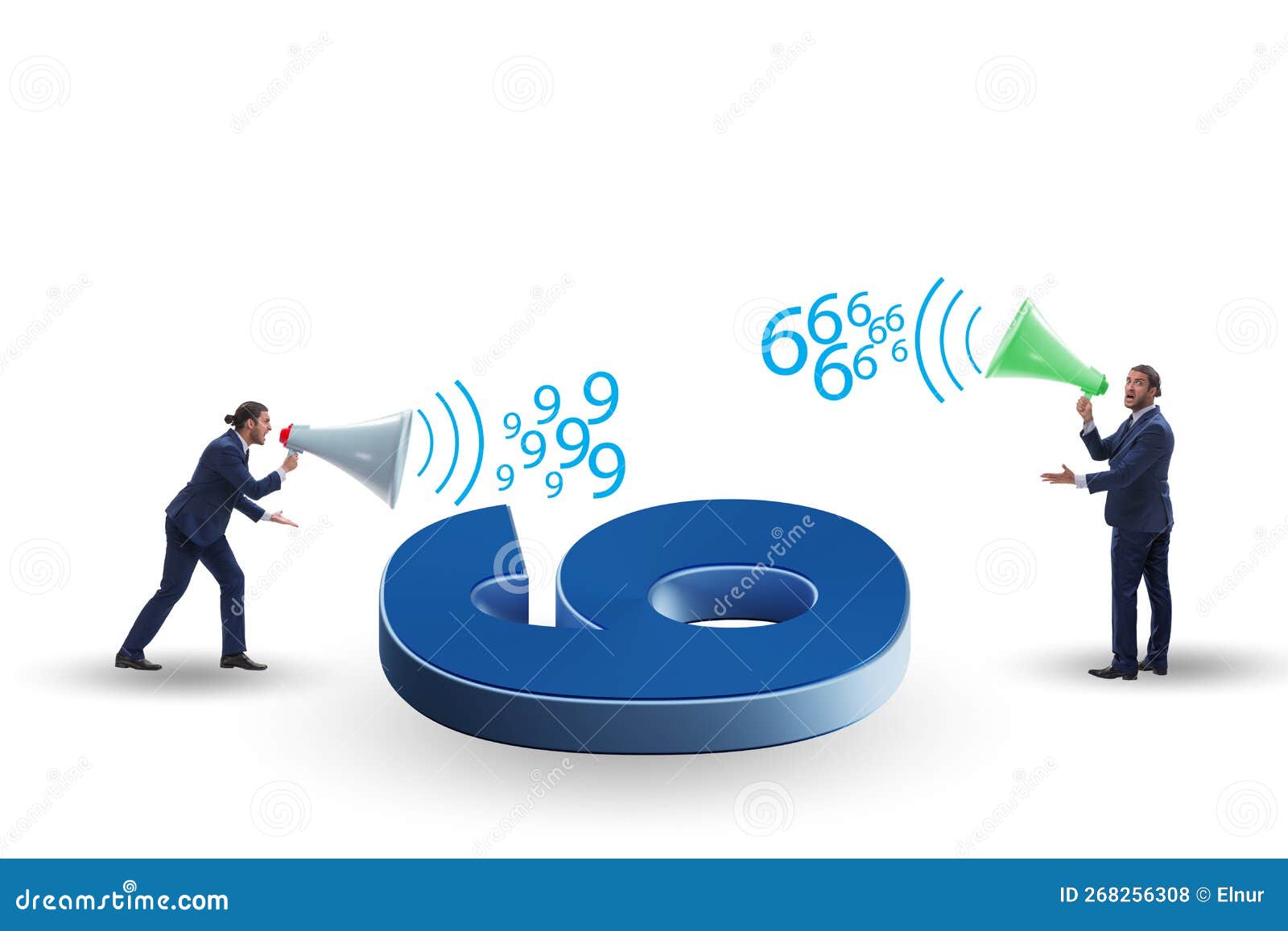 Argument Over the Numbers 9 and 6 Stock Photo - Image of ambiguity ...