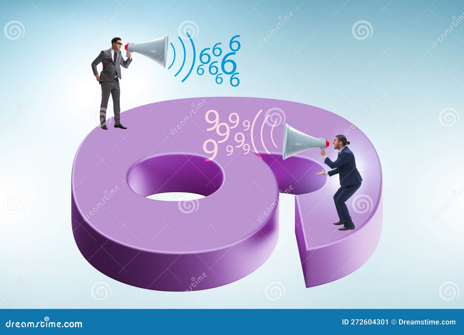 Argument Over the Numbers 9 and 6 Stock Image - Image of discuss ...