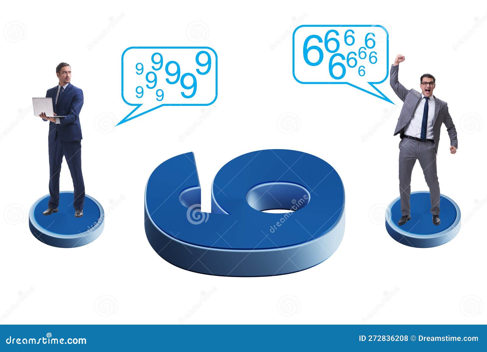 Argument Over the Numbers 9 and 6 Stock Photo - Image of view, manager ...